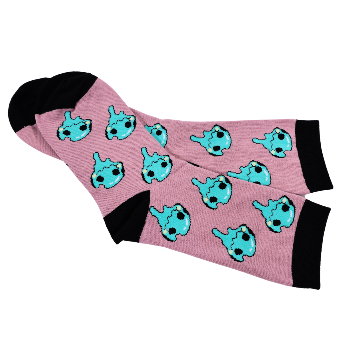 Teal Drippy Smiley Socks – Slimeatory
