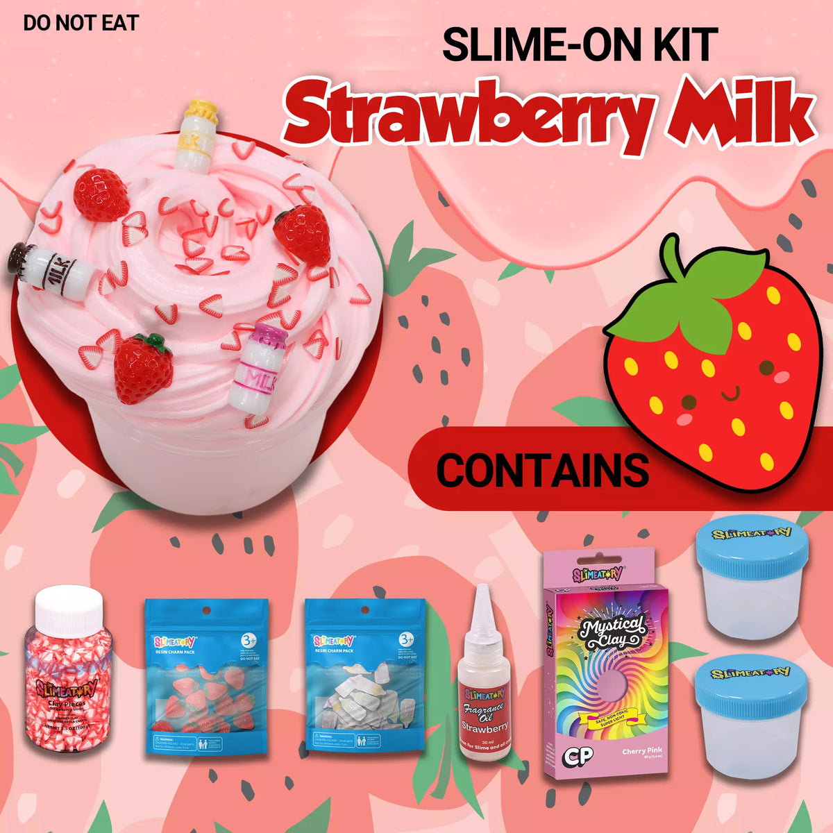 Strawberry Milk "Slime-On" Supply Kit – Slimeatory