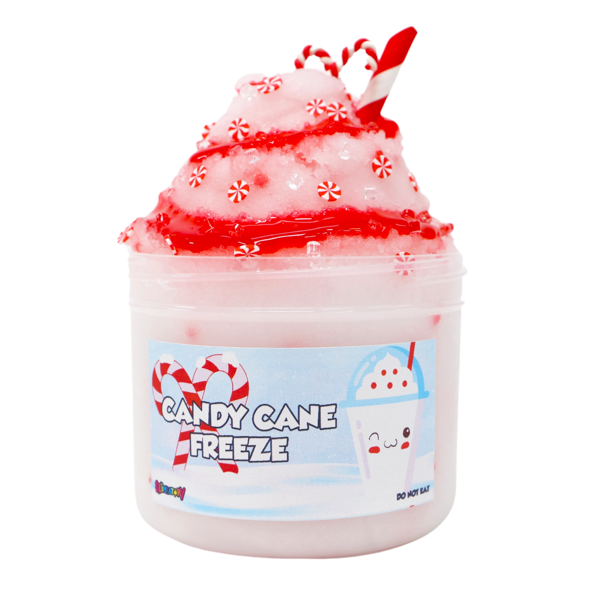 Candy Cane Freeze 8oz Clear Cloud Fluff – Slimeatory