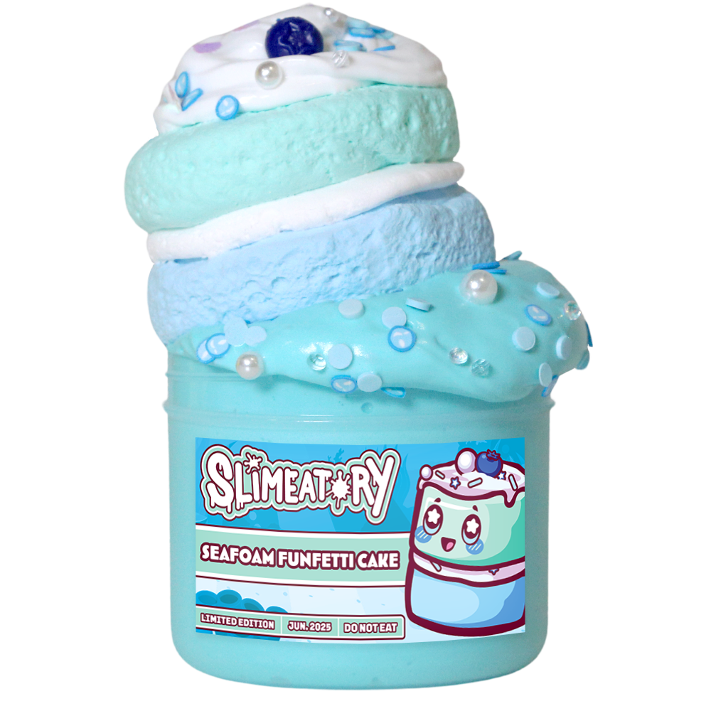 Seafoam Funfetti Cake 8oz DIY Clay Kit – Slimeatory