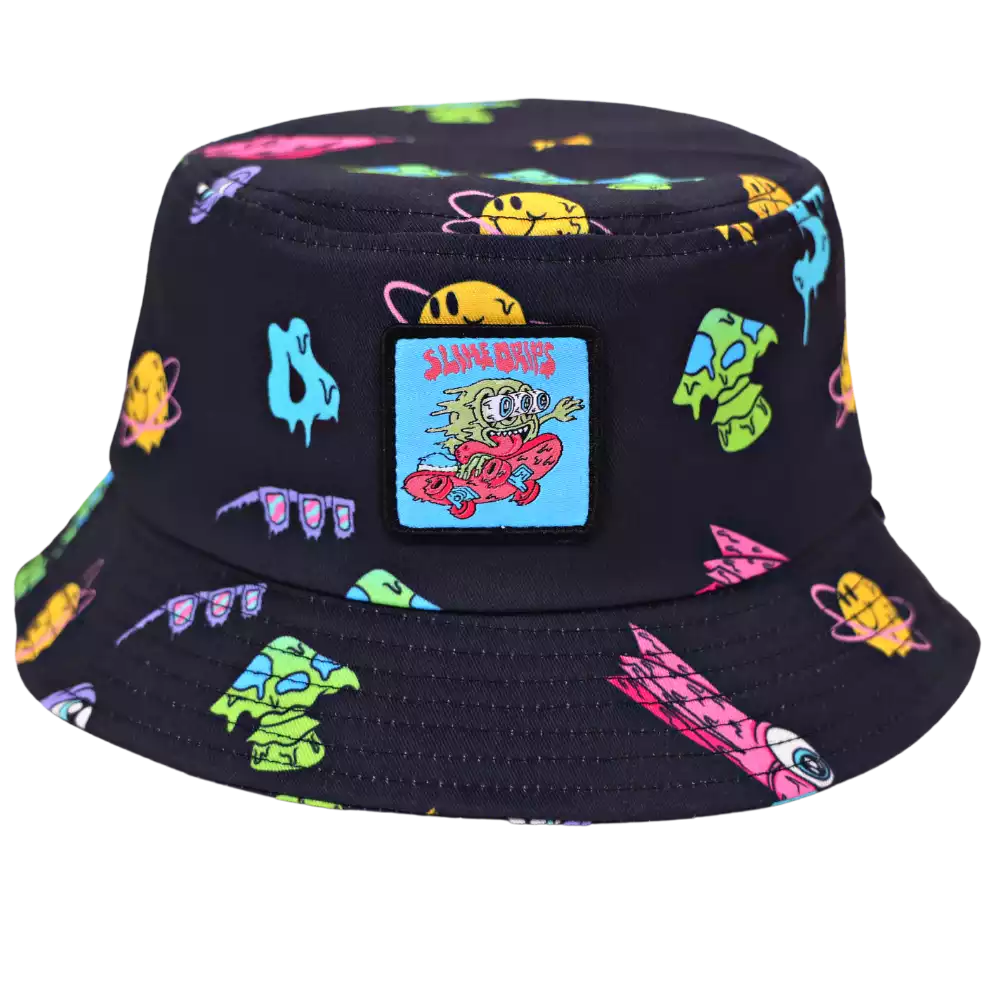 Slime Drips Skateboard Black Bucket Hat – Slimeatory