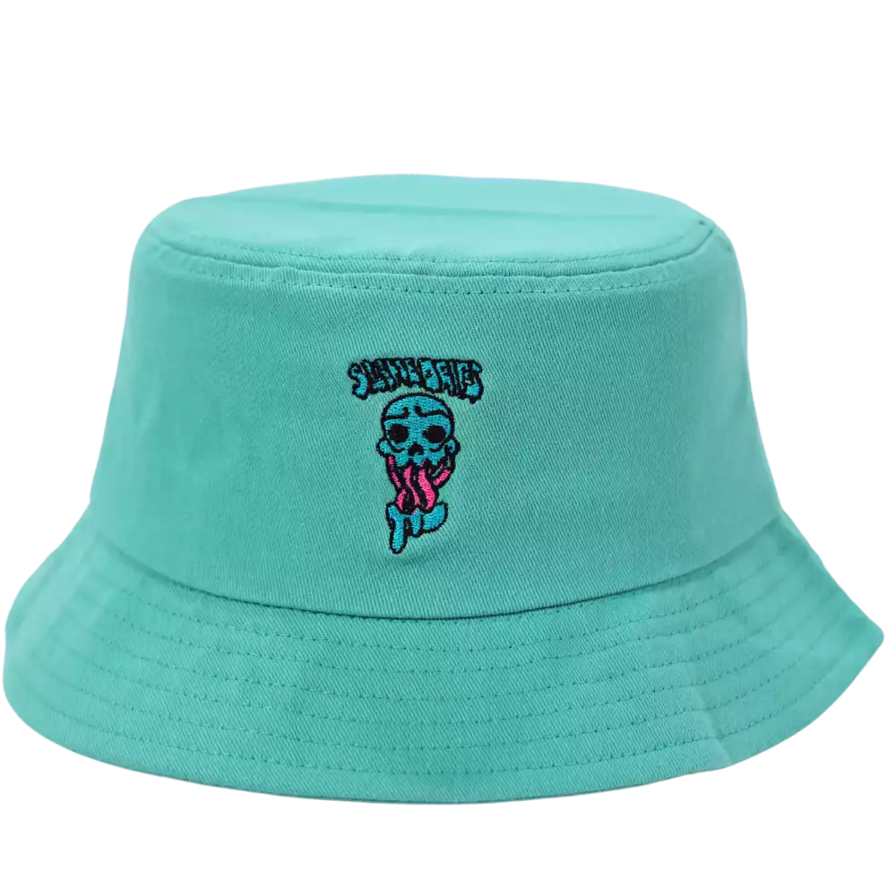 Slime Drips teal skull bucket hat – Slimeatory
